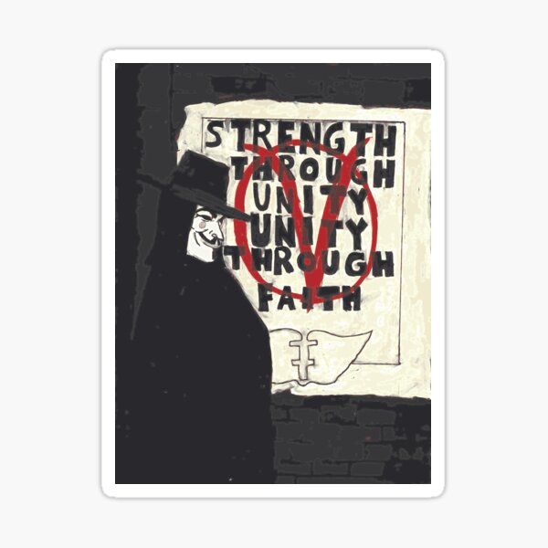 "V For Vendetta " Sticker for Sale by amandabaez10491 | Redbubble