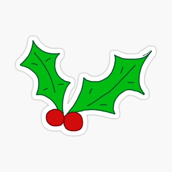 "Holly" Sticker for Sale by dominiccivilart | Redbubble