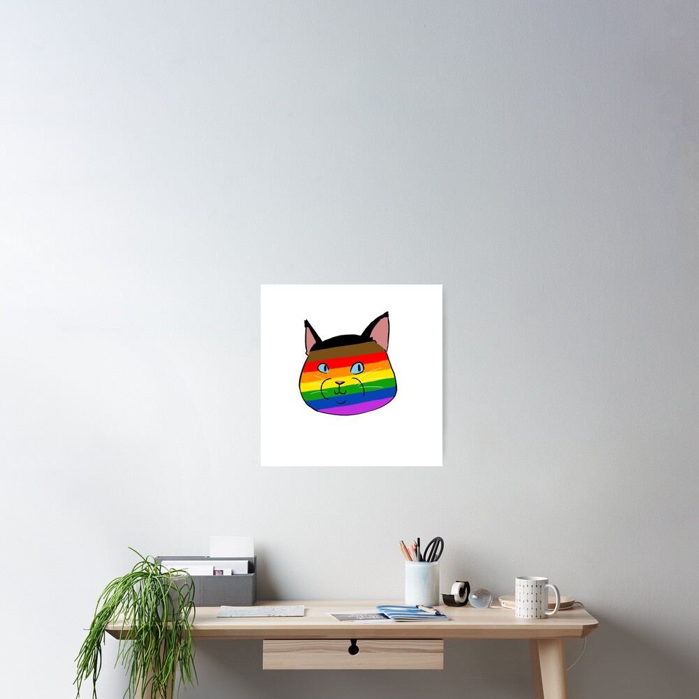 "Pride kitty" Poster by ellielouised | Redbubble