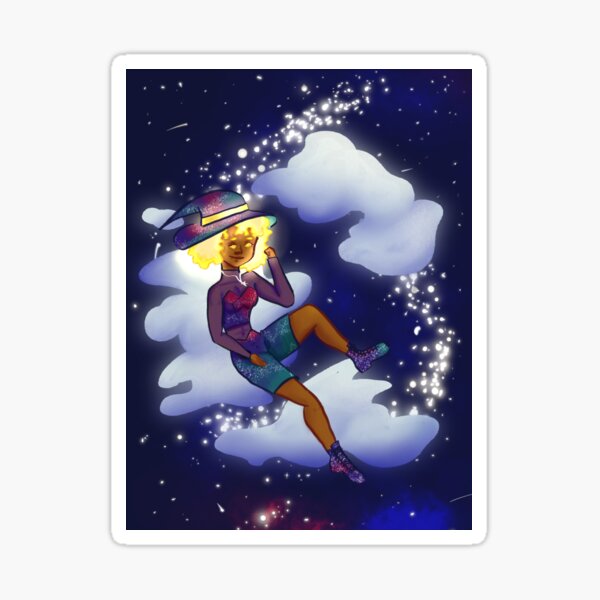 "Starry Witch " Sticker for Sale by Aesthete-by-R | Redbubble
