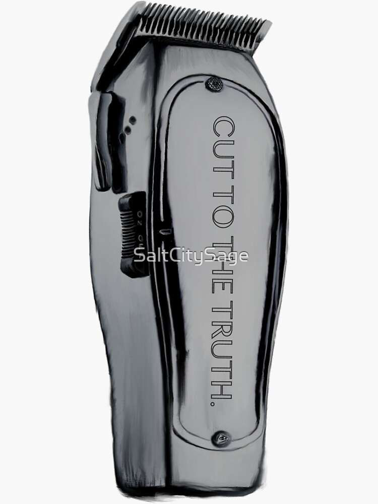 "Cut to the Truth Clippers " Sticker for Sale by SaltCitySage | Redbubble