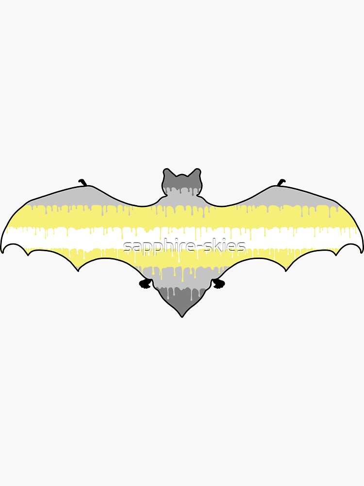 "Demigender Pride Halloween Bat Silhouette" Sticker for Sale by ...