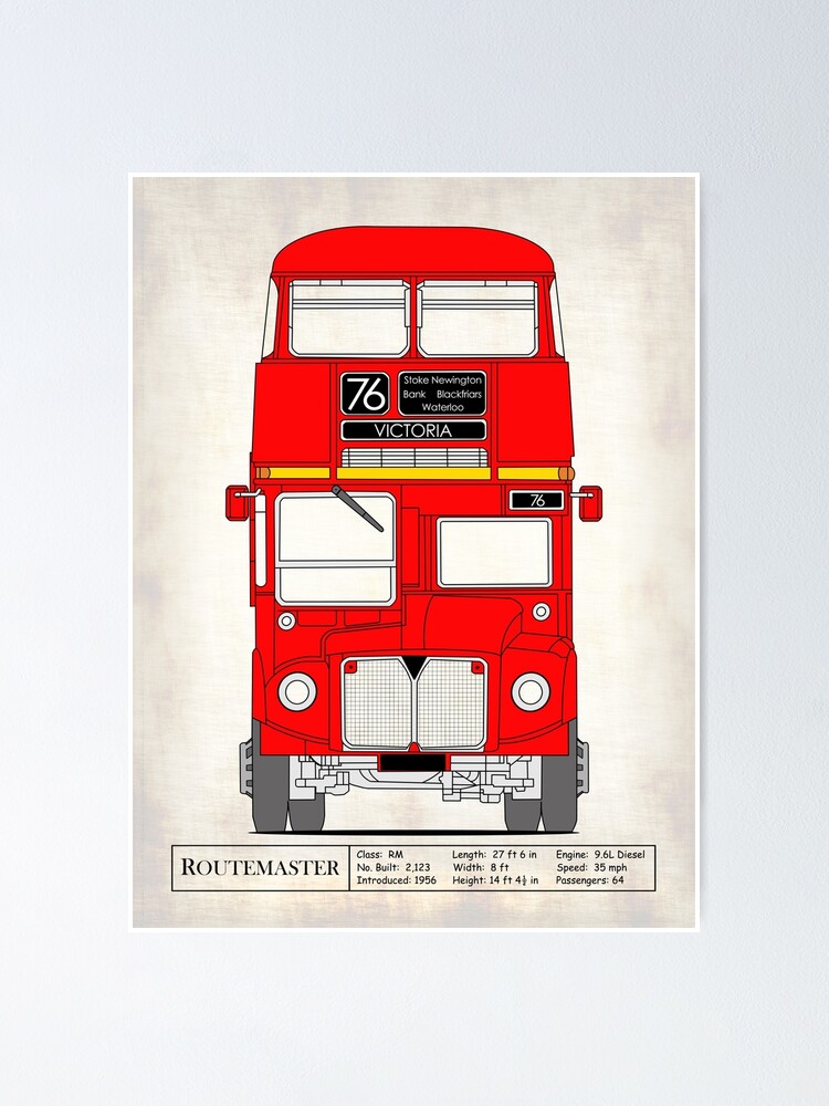"Routemaster London Bus" Poster for Sale by rogue-design | Redbubble
