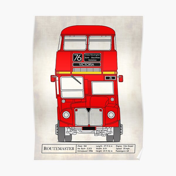 "Routemaster London Bus" Poster for Sale by rogue-design | Redbubble