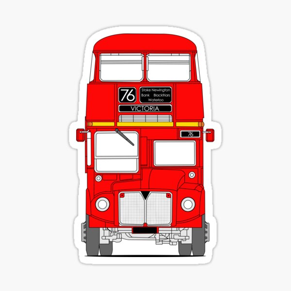 "Routemaster London Bus" Sticker for Sale by rogue-design | Redbubble
