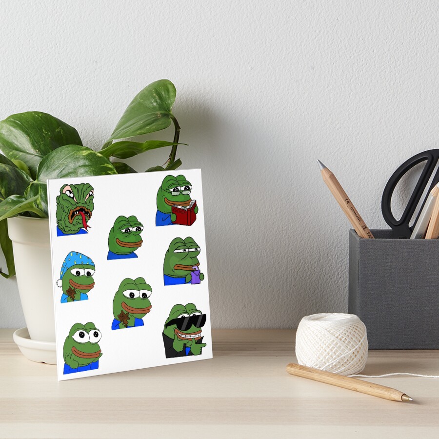 "Pepe the frog variety set" Art Board Print by sivelobanova | Redbubble
