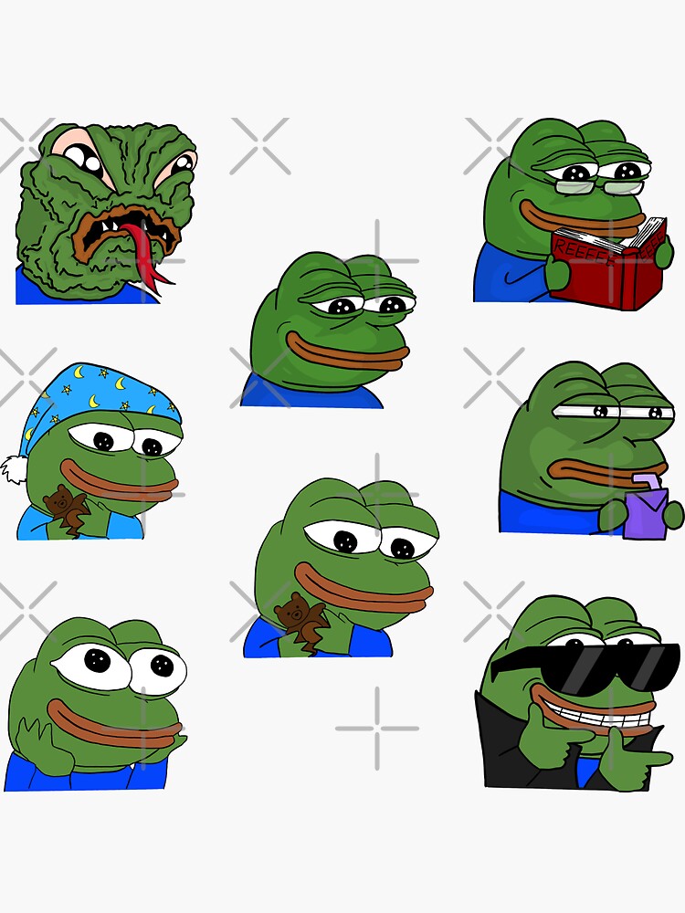 "Pepe the frog variety set" Sticker for Sale by sivelobanova | Redbubble