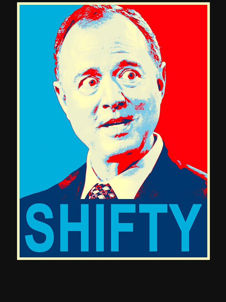 "Adam “Shifty” Schiff Iconic Graphic in the Style of Bernard Fairey" T ...