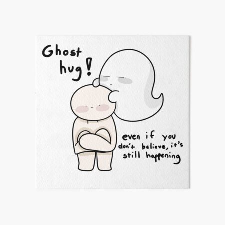 "ghost hug! " Art Board Print for Sale by goomygirl123 | Redbubble