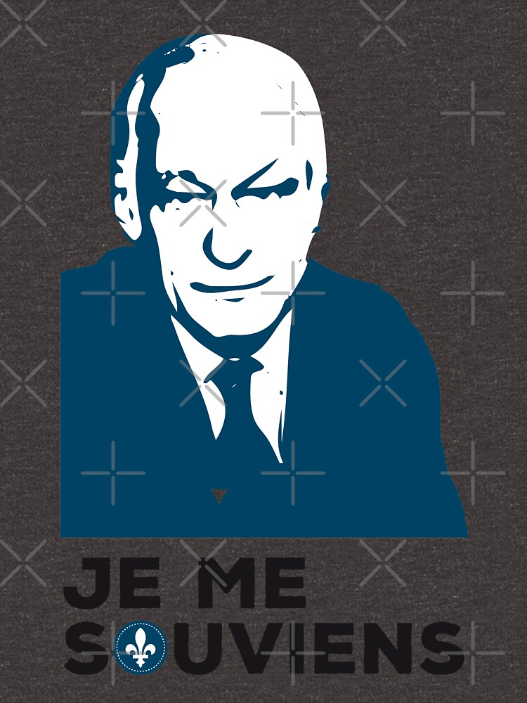 "Je me souviens Québec René Lévesque Portrait Patriote Retro Style ...