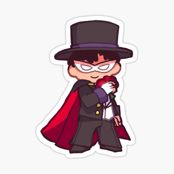 "Tuxedo Mask - Chibi" Sticker for Sale by Bariumfox | Redbubble