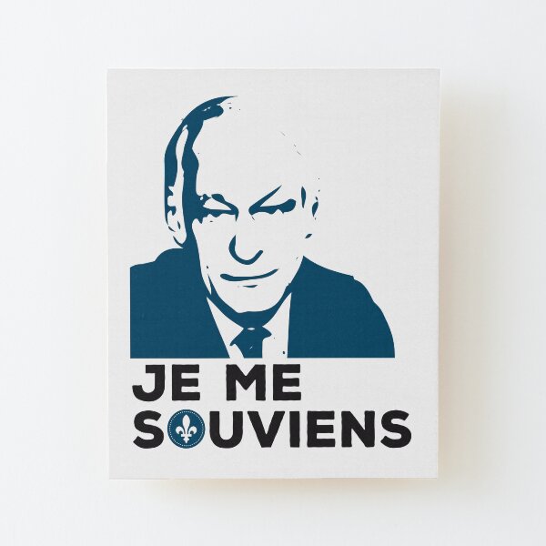 "Je me souviens Québec René Lévesque Portrait Patriote Retro Style ...