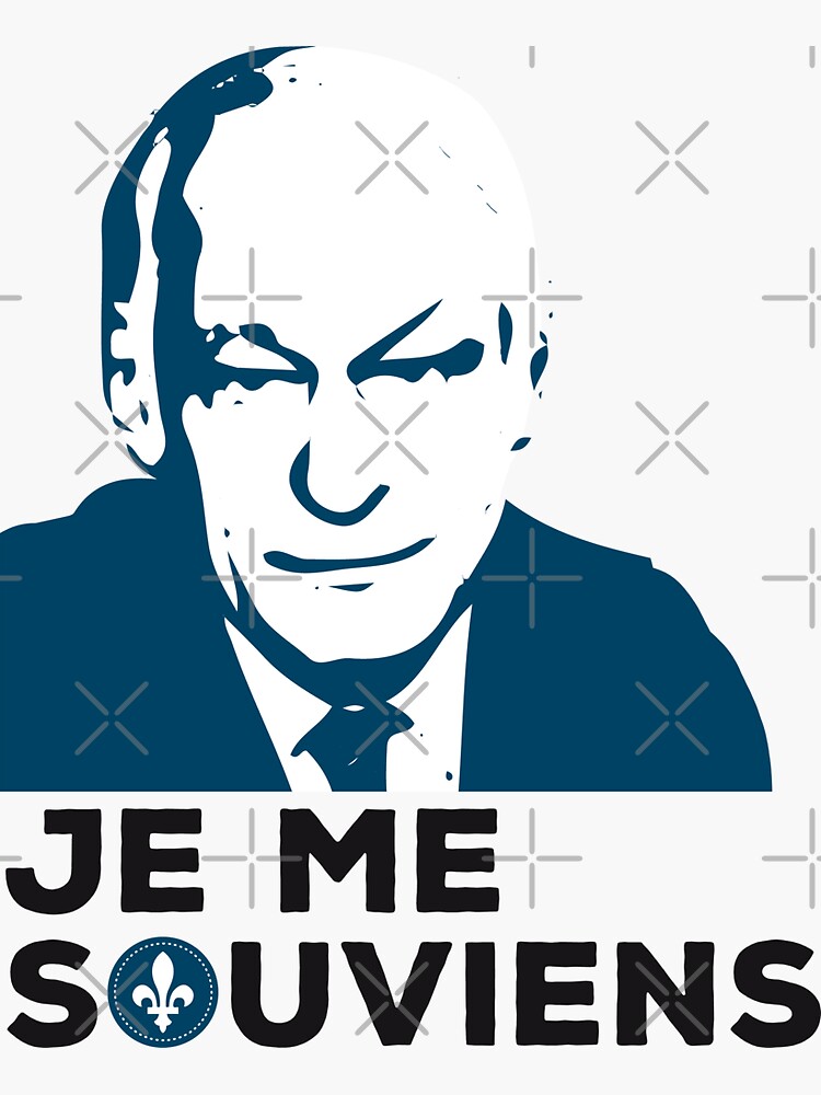 "Je me souviens Québec René Lévesque Portrait Patriote Retro Style ...