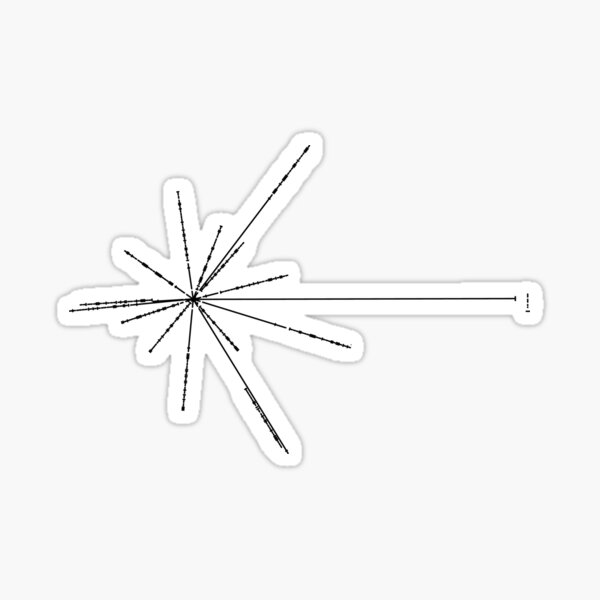 "Pioneer plaque pulsar map" Sticker for Sale by flashman | Redbubble