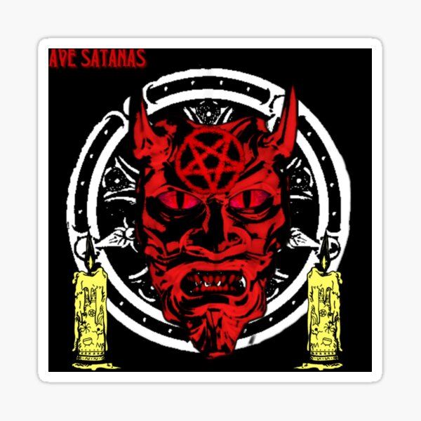 "Ave satanas " Sticker by Saytonist | Redbubble