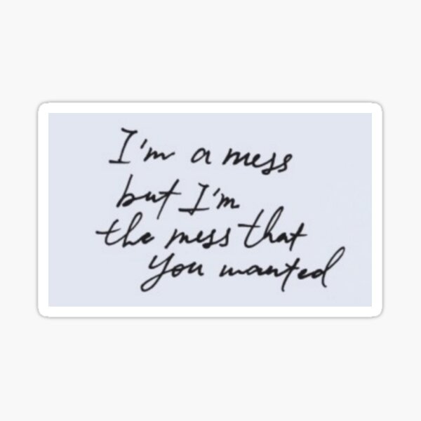 Taylor Swift Lyrics Sticker For Sale By Emilyhamer Redbubble