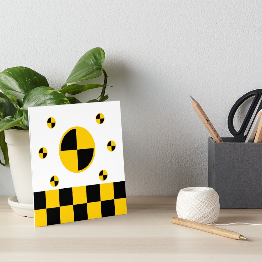 "Crash Test Markings" Art Board Print by Garaga | Redbubble