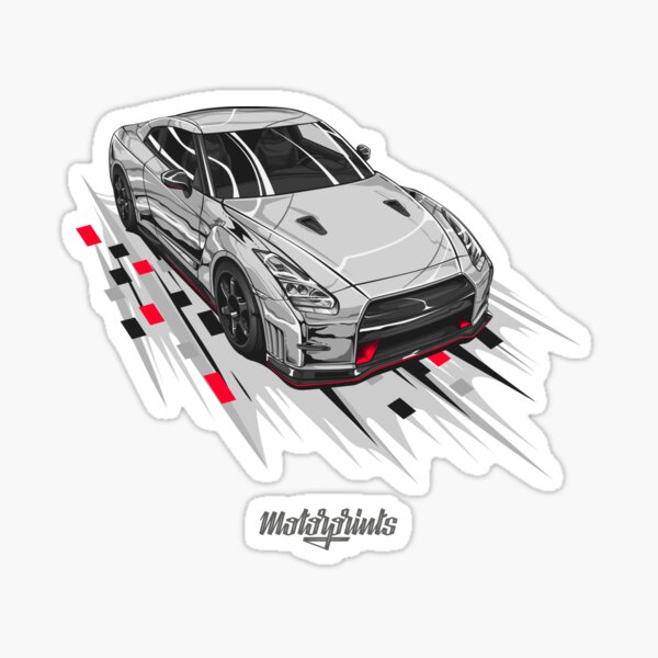 "R35 GT-R" Sticker for Sale by MotorPrints | Redbubble