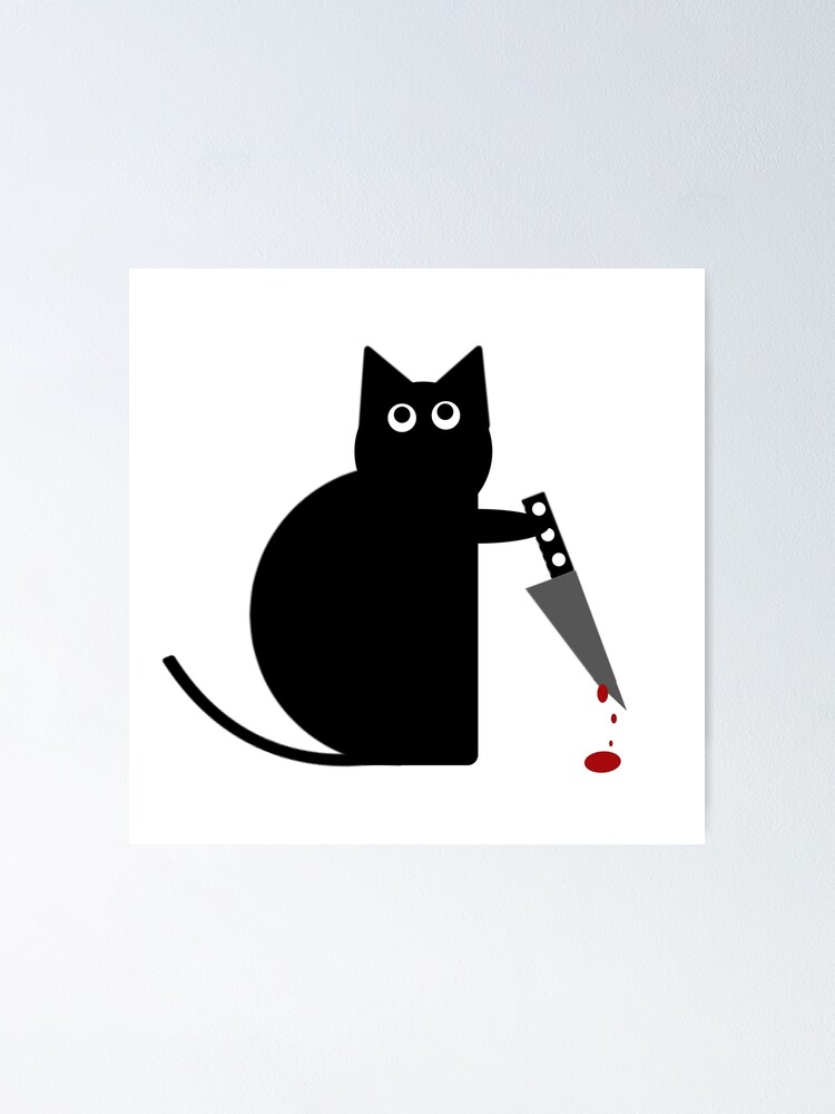 "Stabby Cat" Poster by bunhuggerdesign | Redbubble
