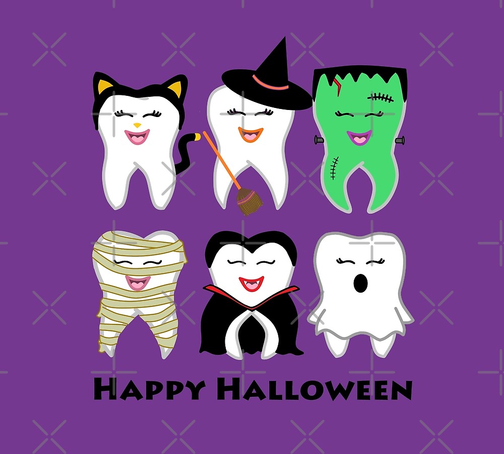 "Original Happy Halloween Teeth" by hippiehygienist | Redbubble