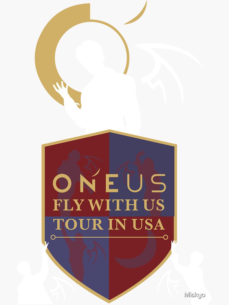 "ONEUS Fly With Us Tour Concert T-shirt" Sticker for Sale by Miskyo ...
