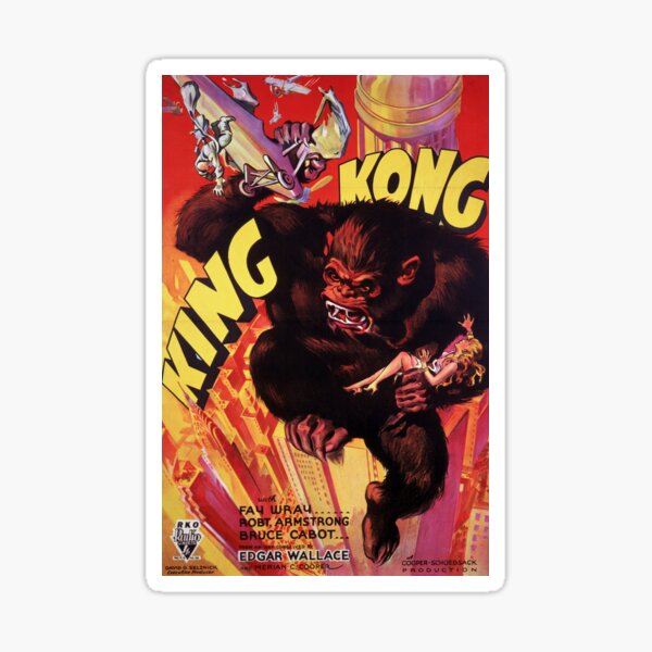 "King Kong" Sticker for Sale by filmy | Redbubble