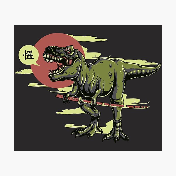"T-Rex Ninja - Japanese Style" Photographic Print by MonettDesign ...