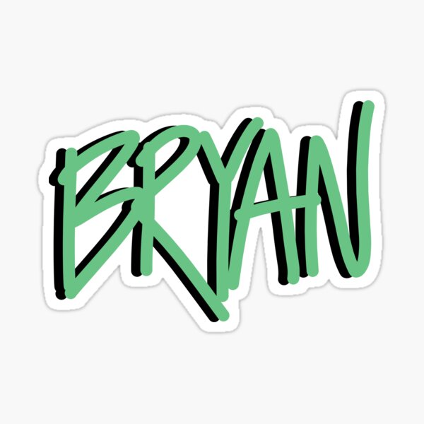 "Bryan" Sticker by dalvago | Redbubble
