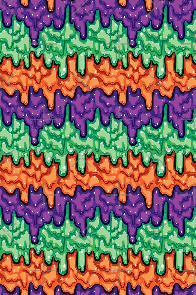 "Slime Pattern (Halloween Neapolitan)" by Adrian Kendall | Redbubble