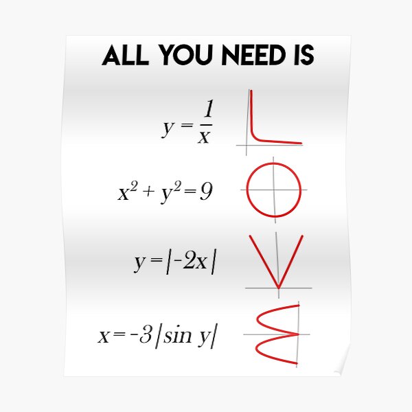 "All You Need Is Love Math Teacher Gift" Poster for Sale by kolbasound ...