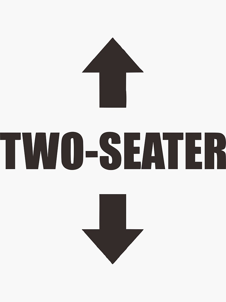 "two seater" Sticker for Sale by pirloreind | Redbubble