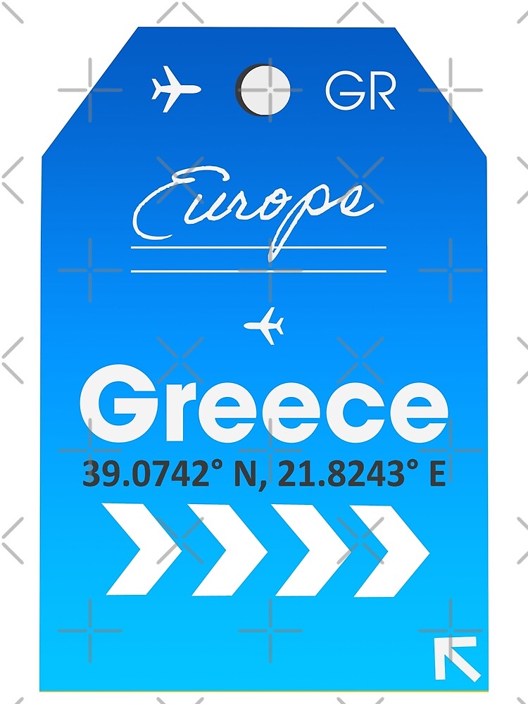 "Travel sticker Greece blue" by airportstickers K. G. | Redbubble