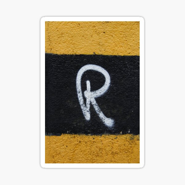 "CAPITAL Uppercase Letter R" Sticker for Sale by mister-john | Redbubble