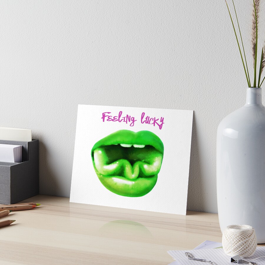 Three Leaf Clover Tounge Art Board Print For Sale By Reignnvictori Redbubble