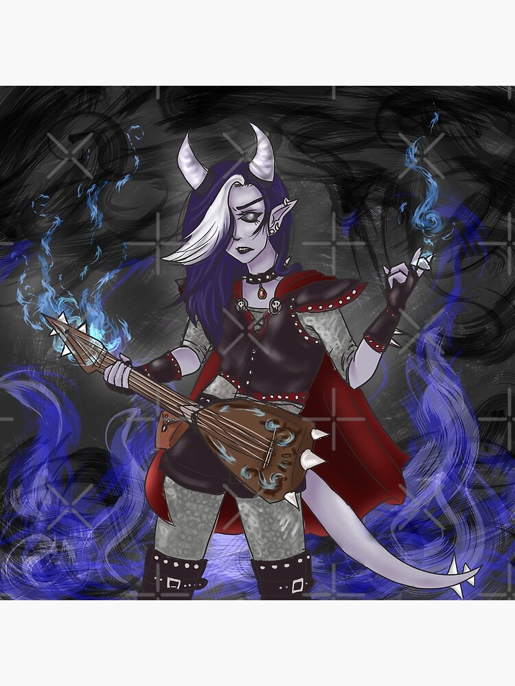 "Heavy Metal Tiefling Bard" Poster by ArtandOctopuses | Redbubble