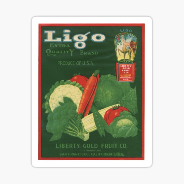 "Vintage Food Crate Label Ligo Centaur San Francisco California Fruit ...
