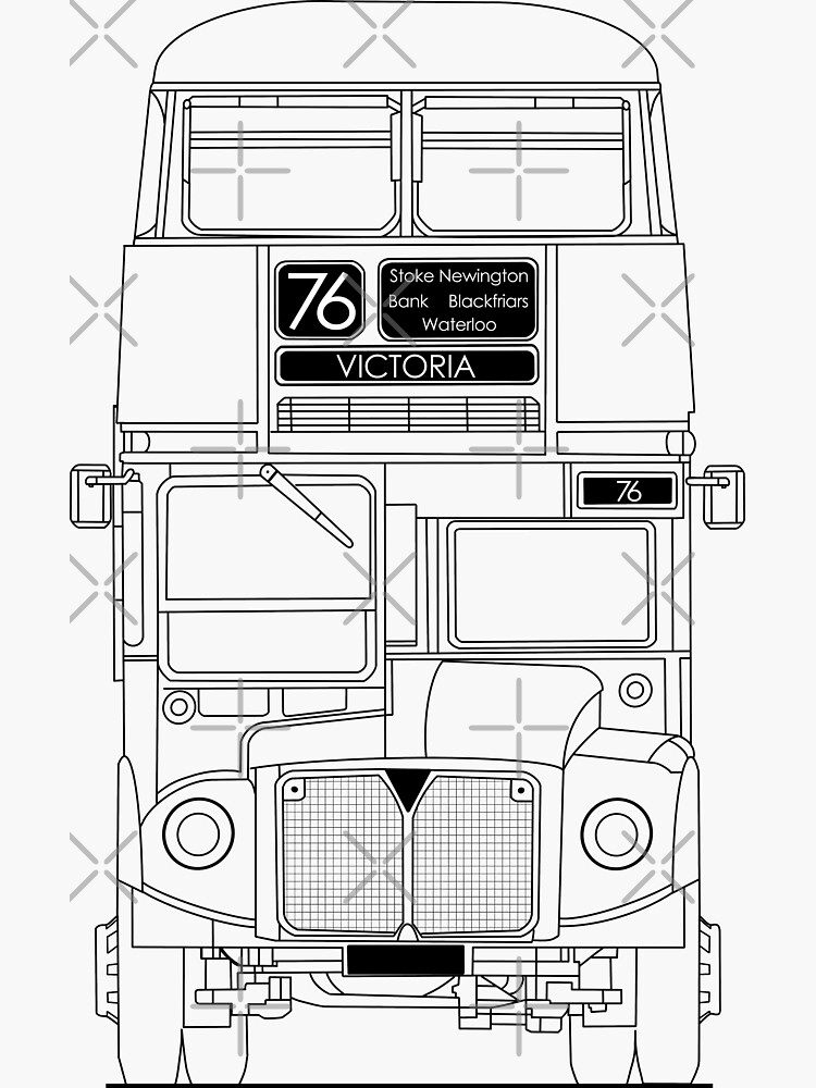 "The Routemaster Blueprint" Sticker for Sale by rogue-design | Redbubble