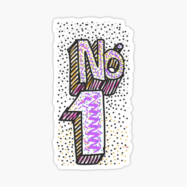 "Number one" Sticker by tqueen | Redbubble
