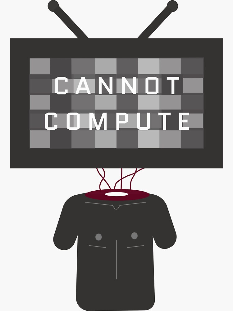 "cannot compute graphic" Sticker for Sale by iketchum | Redbubble