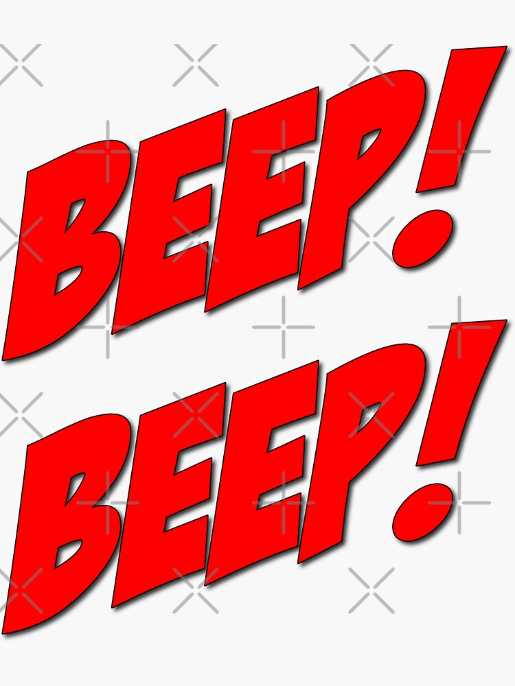 "BEEP" Sticker for Sale by QUATTROTURBO | Redbubble
