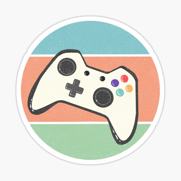 "Retro White Game Controller" Sticker for Sale by Desha001 | Redbubble