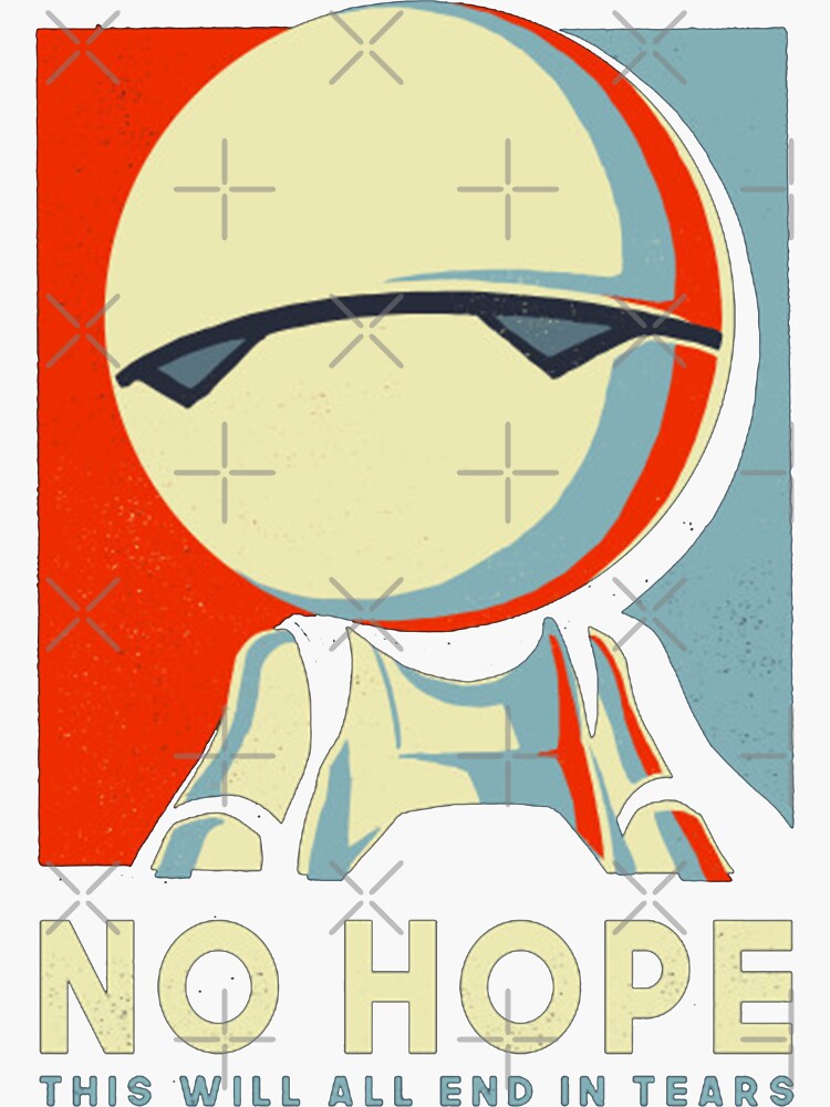 "No hope" Sticker for Sale by margoriesmith | Redbubble