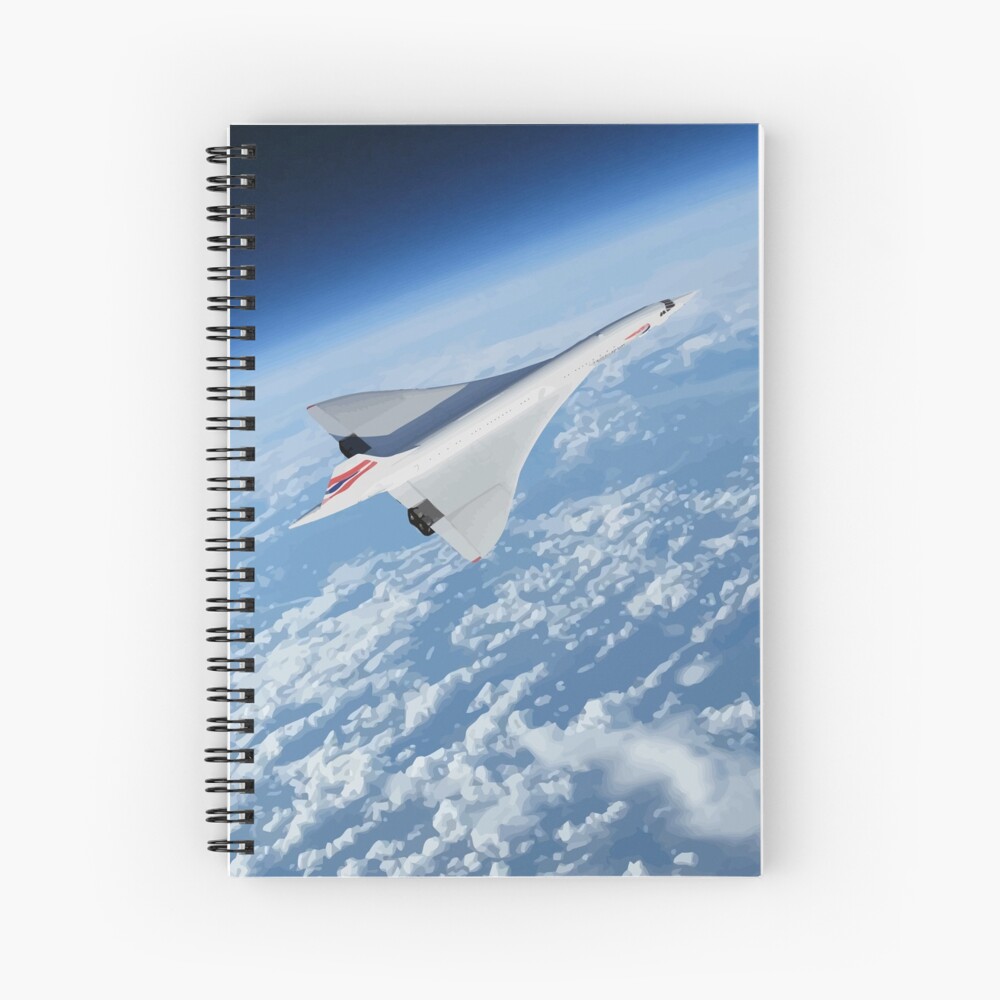 "Concorde "Earth Curvature"" Spiral Notebook for Sale by ...