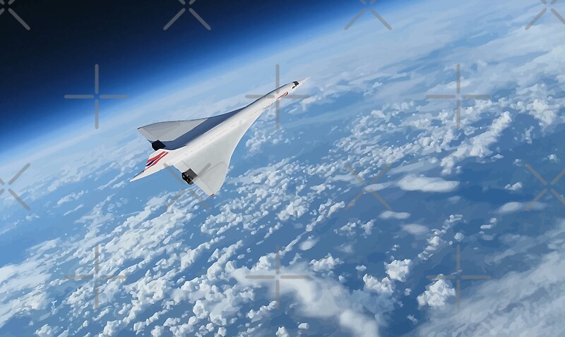 "Concorde "Earth Curvature"" by Speedbirddesign | Redbubble