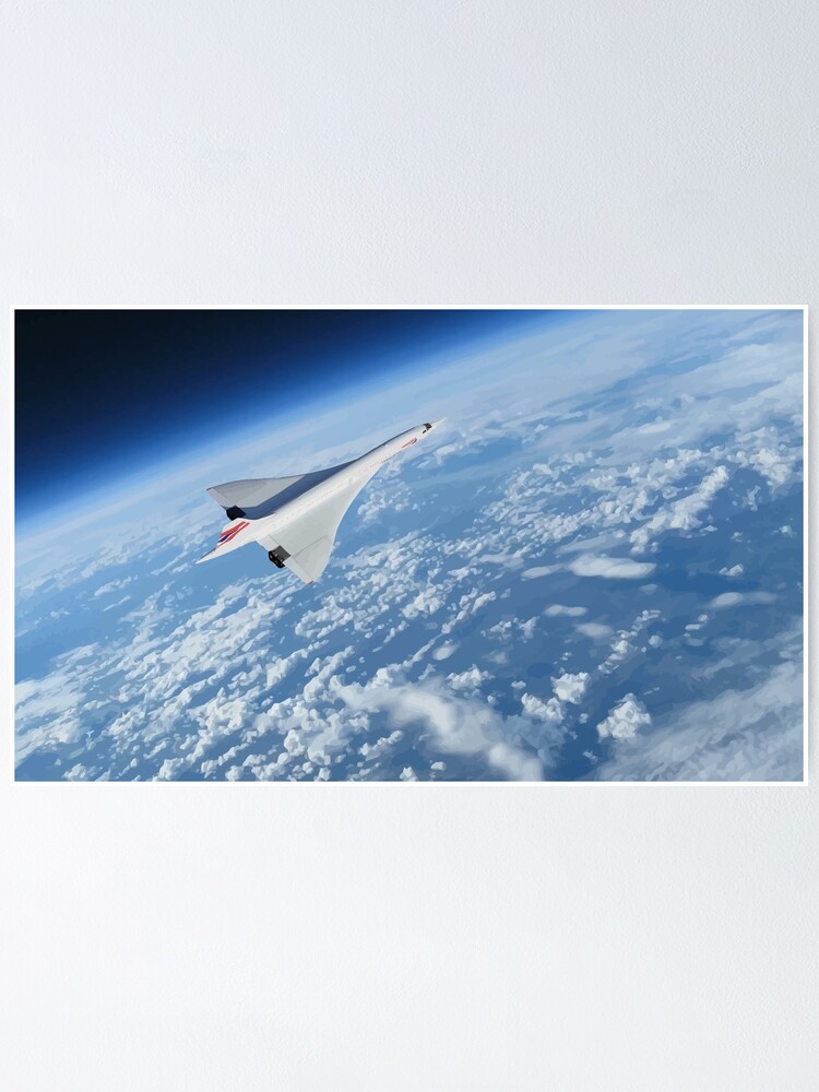 "Concorde "Earth Curvature"" Poster for Sale by Speedbirddesign | Redbubble