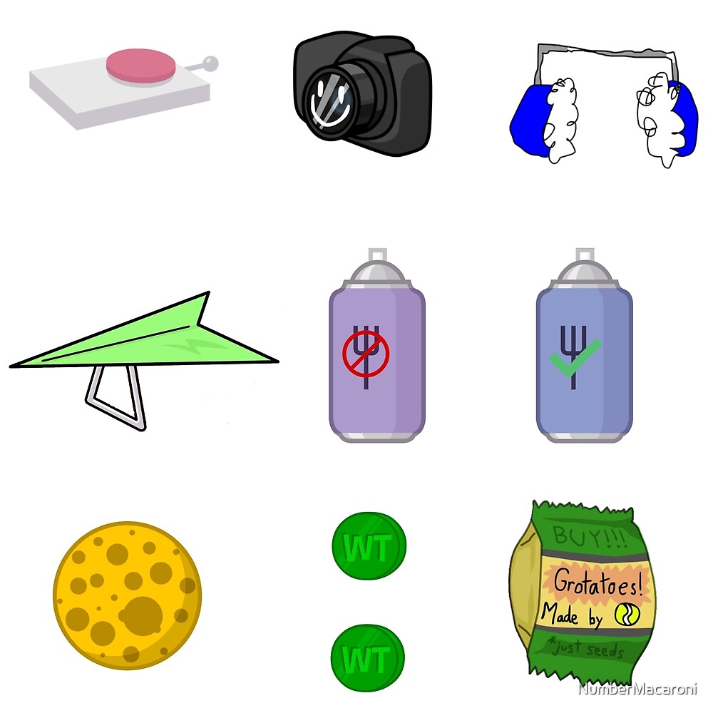 "Bfb/bfdi/bfdia sticker pack 2" by NumberMacaroni | Redbubble