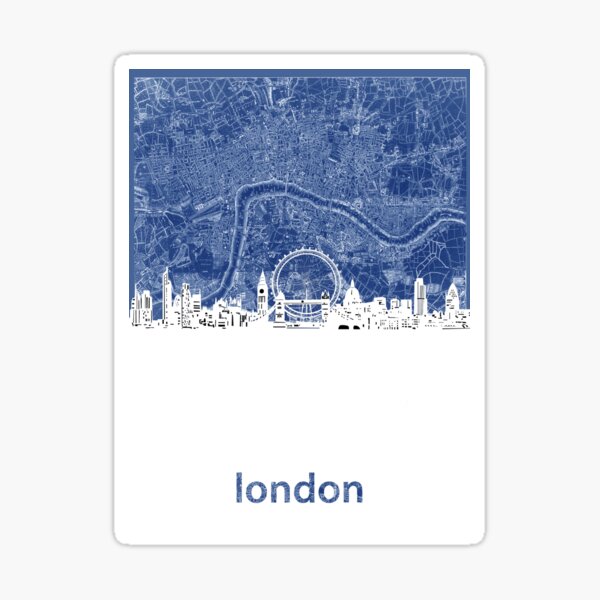 "london skyline" Sticker by BekimART | Redbubble