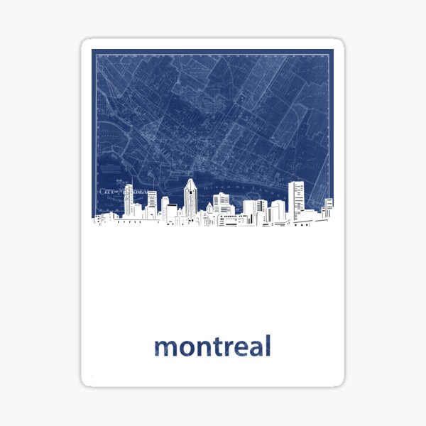 "montreal skyline" Sticker by BekimART | Redbubble
