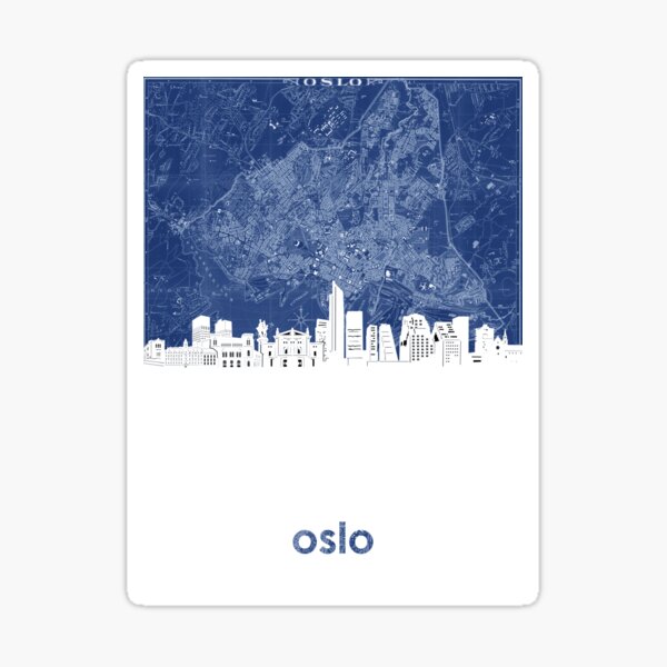 "oslo skyline" Sticker by BekimART | Redbubble