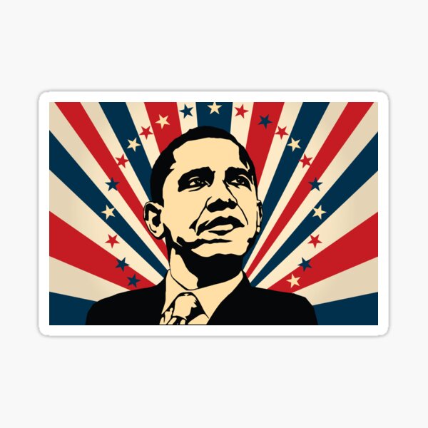 "President Obama" Sticker for Sale by getpressedshirt | Redbubble